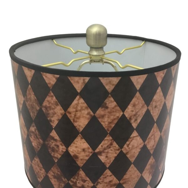 28" Crystal Table Lamp with Vertical Black Diamond on Papyrus Design ...