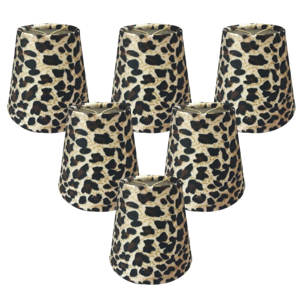 Royal Designs, Inc. Leopard Chandelier Shade Black and Brown, 3 x 5 x 4 ...