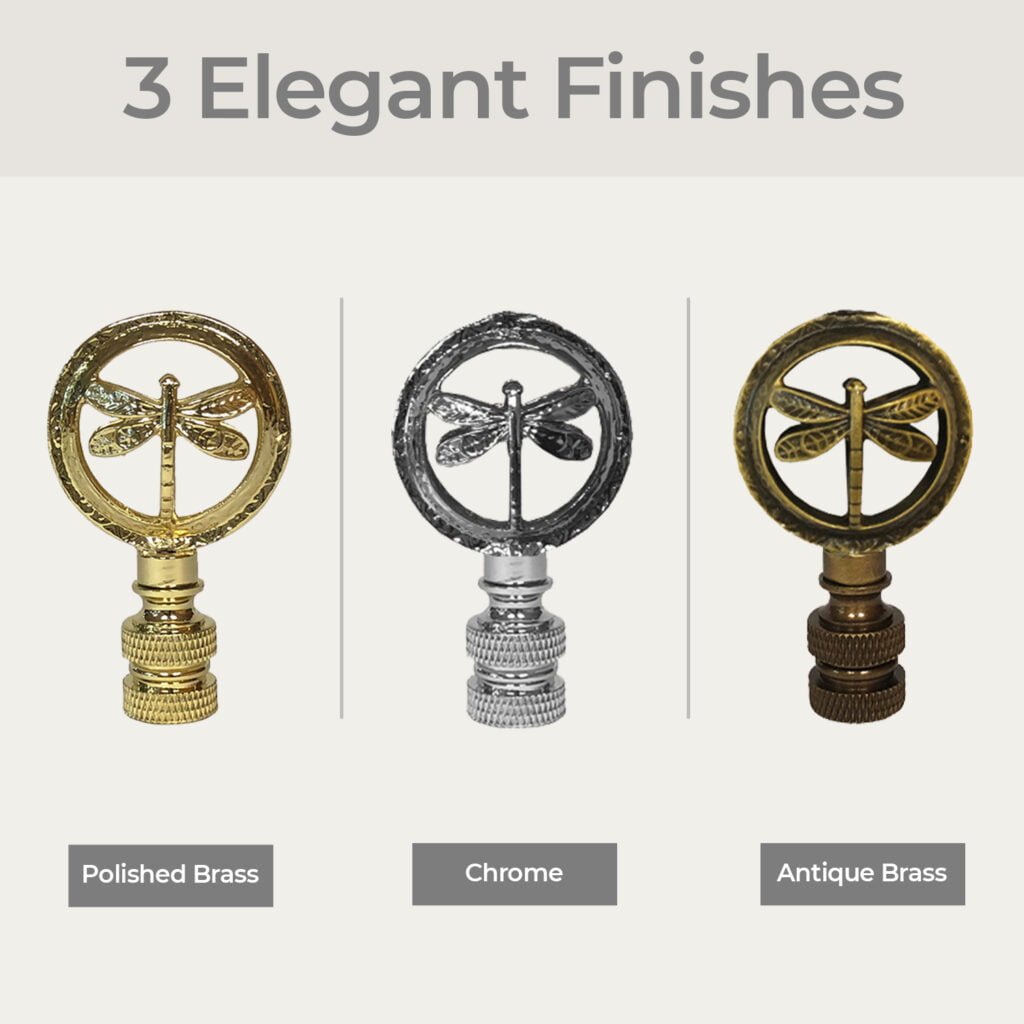 Decorative Hovering Dragonfly Finial for Lamp Shade - 2.5 Inch Height ...