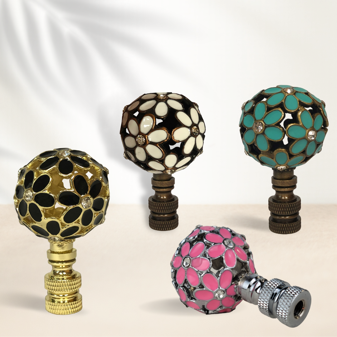 FLOWER POWER: THE BEAUTY AND VERSATILITY OF FLORAL LAMPSHADE FINIALS ...